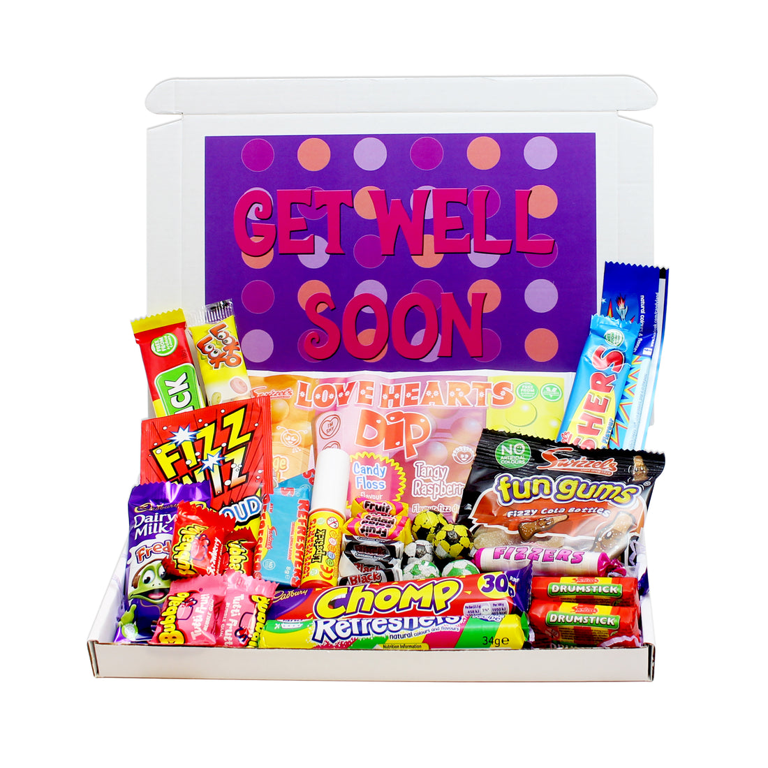 Get Well Soon Retro Sweets Mini Gift Box – Letterbox Friendly