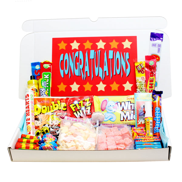 Congratulations Large Retro Sweets Box – Letterbox Friendly